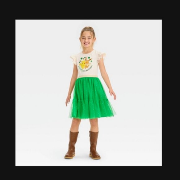 Pokemon | Dresses | Girls Pokemon Pikachu Eevee Good Luck Buddies Dress ...